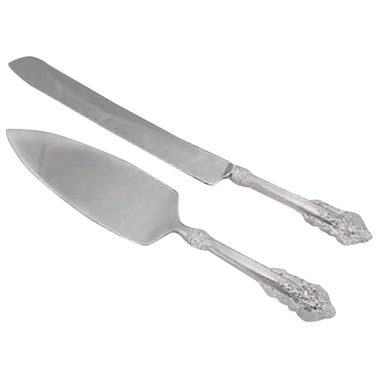 Sterling Silver Two-Pieces Wedding Cake Knife and Server Set Great Gift ...
