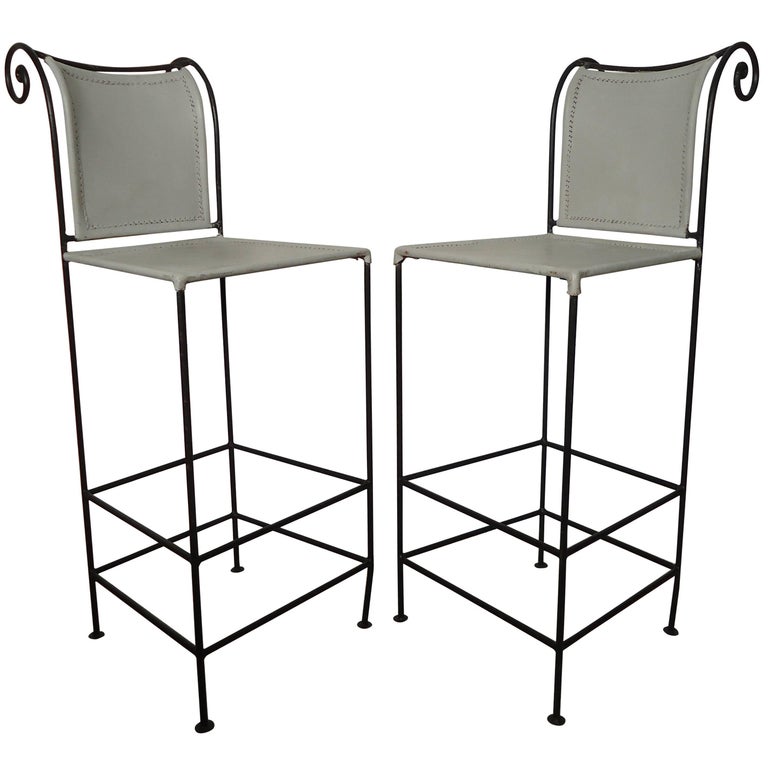 Pair of Sculpted Shaver Howard Midcentury Stools For Sale at 1stDibs