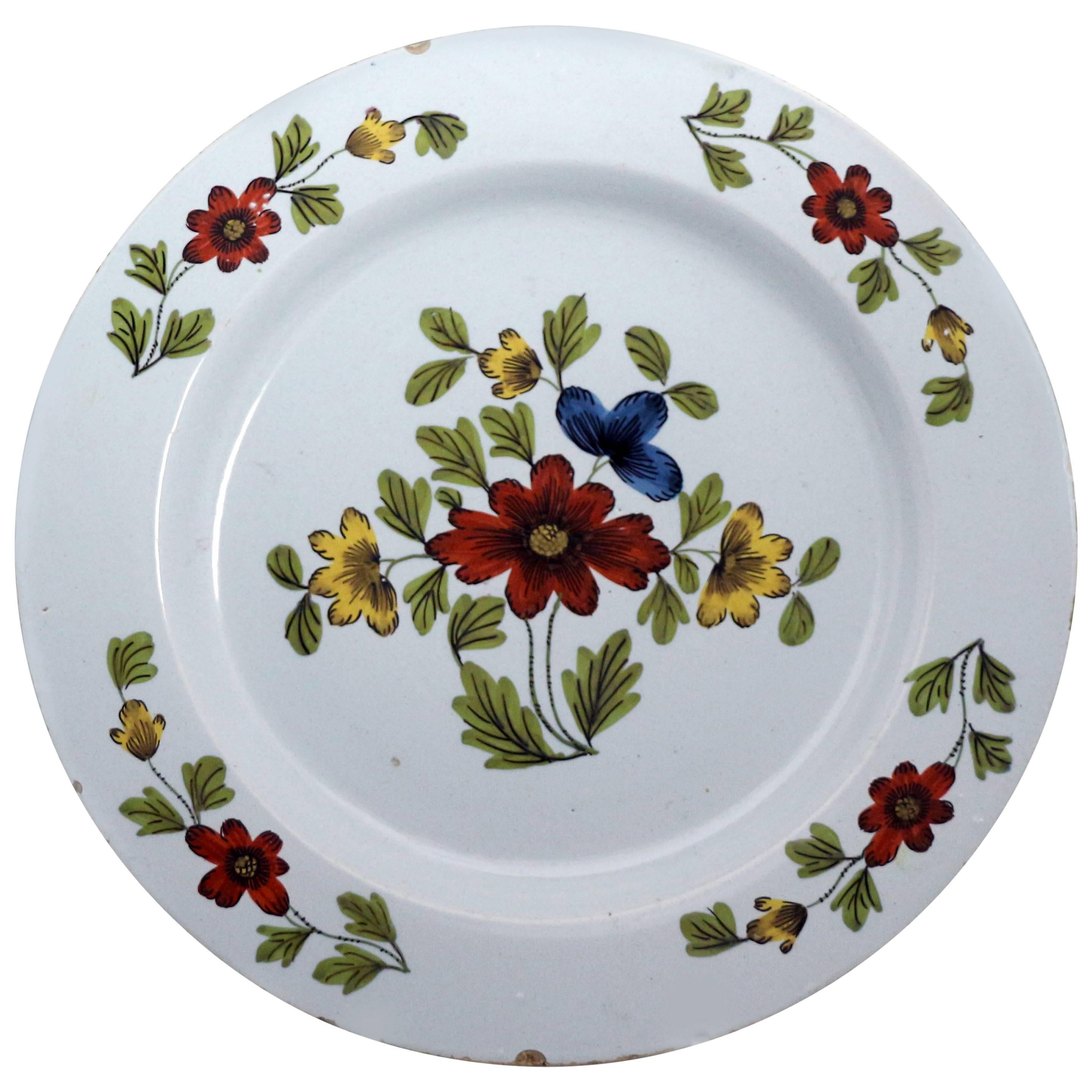 English delftware pottery charger Fazackerley Liverpool, antique period ...