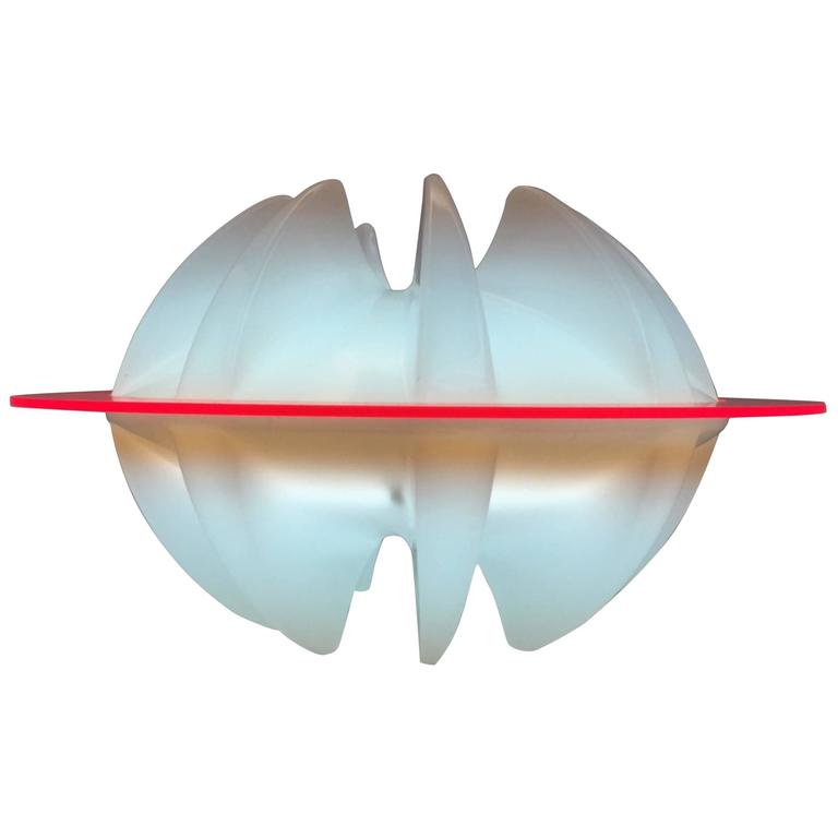 Amazing, Italian 'Saturn Ring' Plexiglass Light Sculpture, 1968-1973 ...