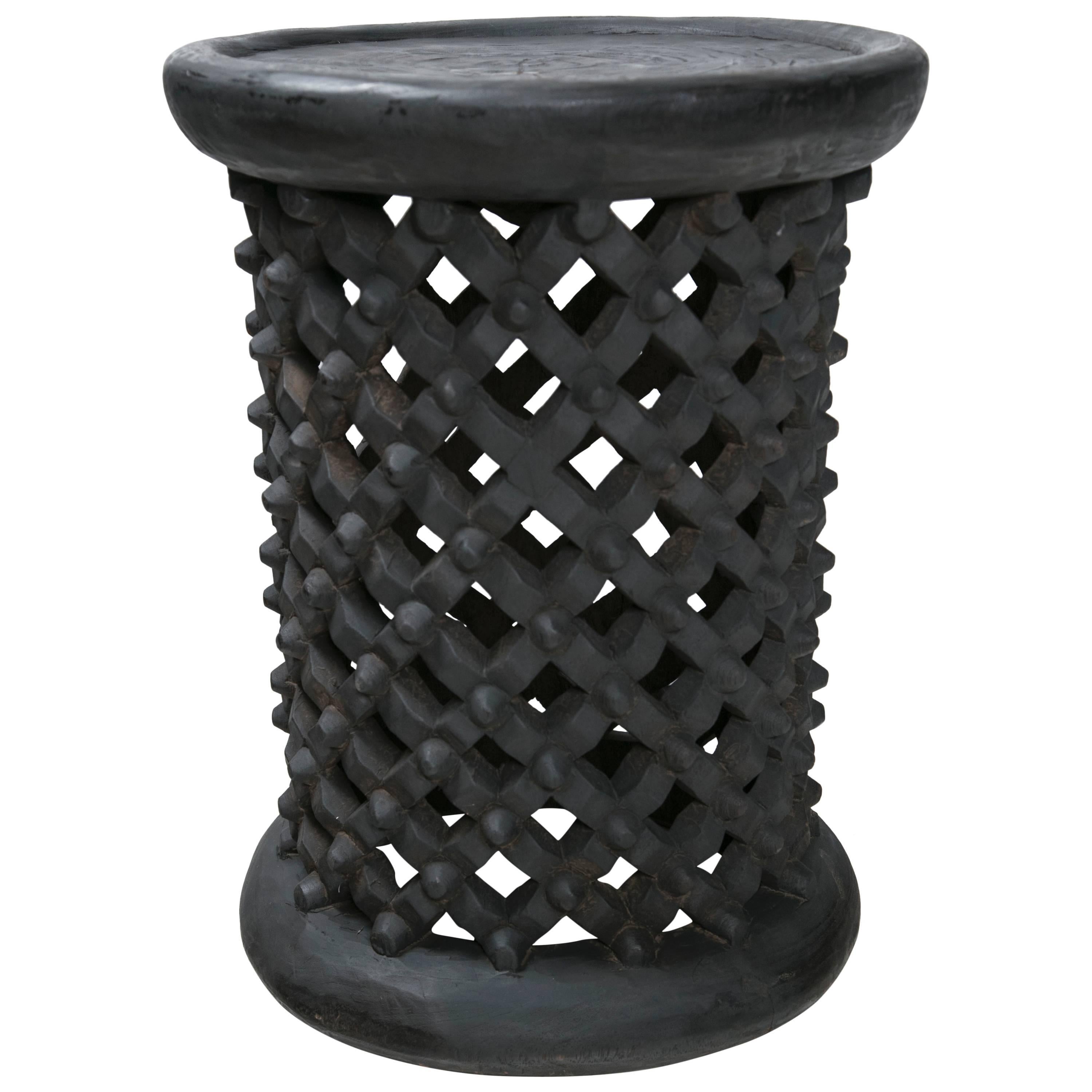 Tall Hand Carved African Cameroon Table at 1stDibs