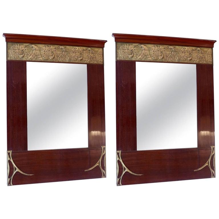 Pair Of Art Nouveau Mirrors Circa 1890 For Sale At 1stdibs
