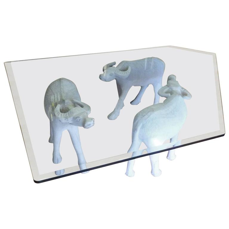 Bull and Cocktail Table For Sale at 1stDibs