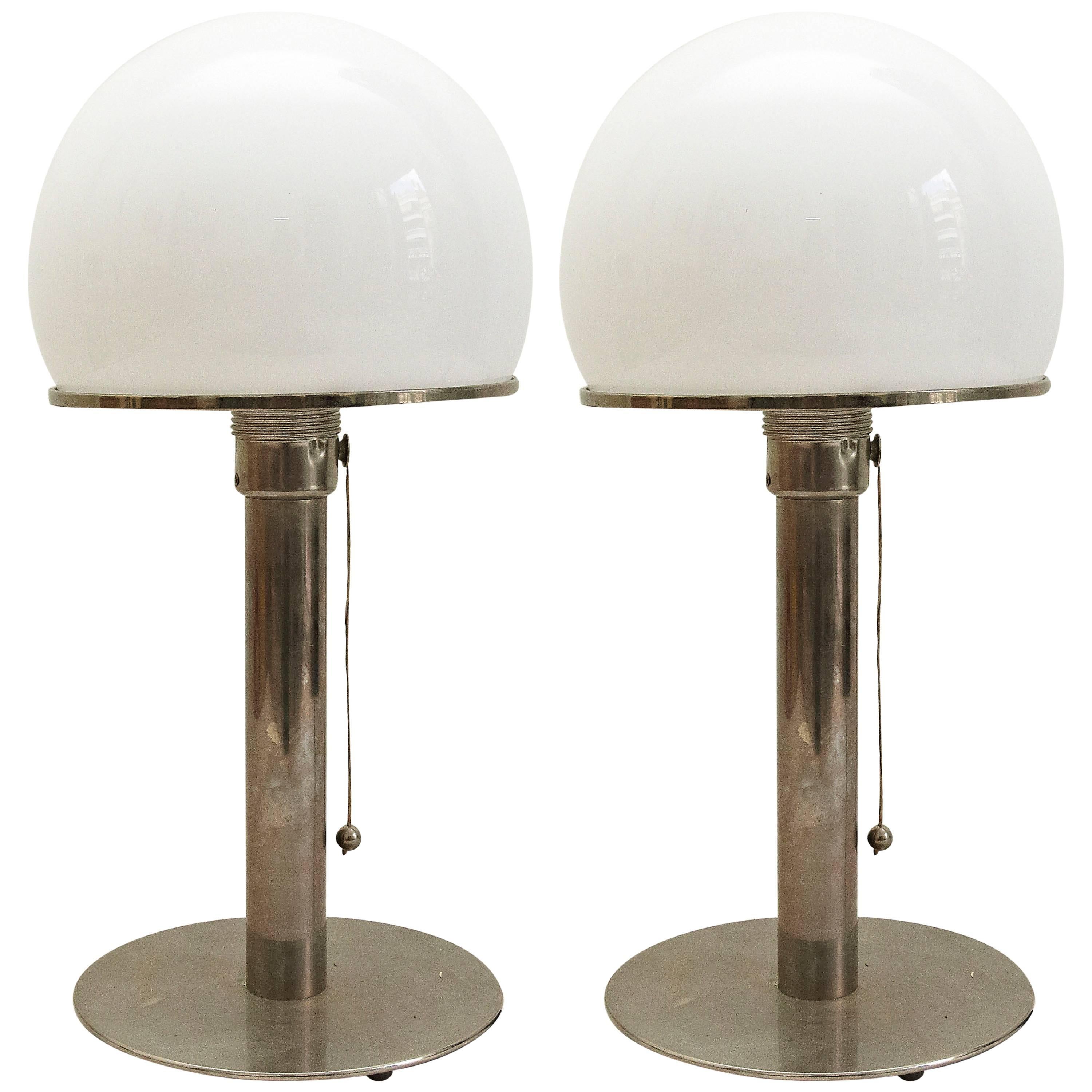 Wilhelm Wagenfeld Pair of Bauhaus Lamps at 1stDibs