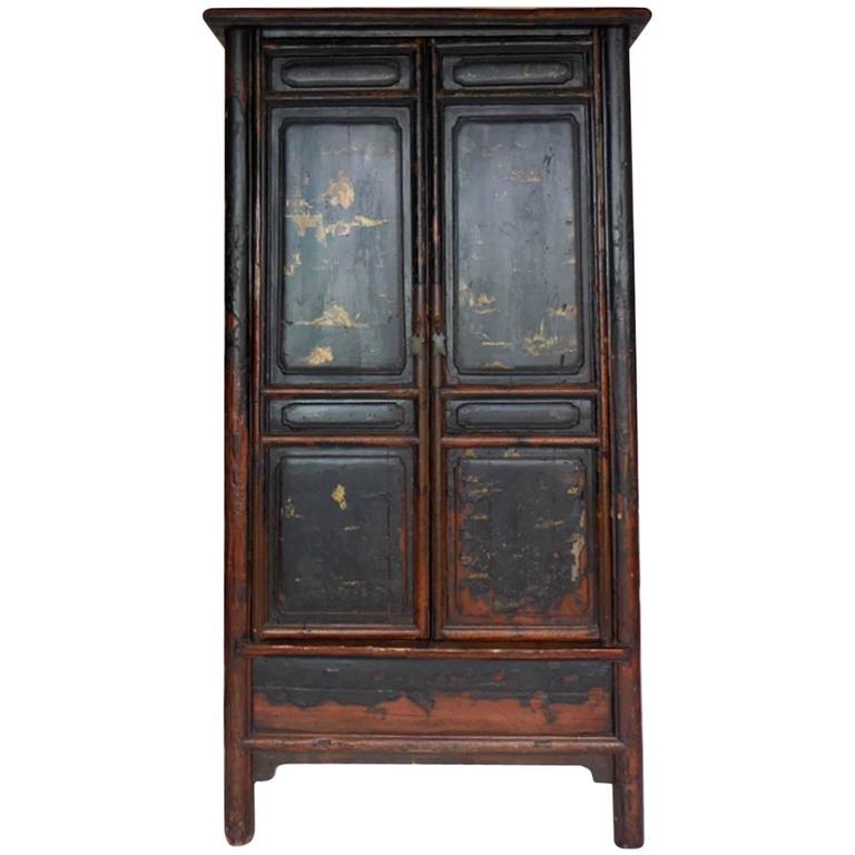 18th Century Black Lacquer Cabinet at 1stDibs