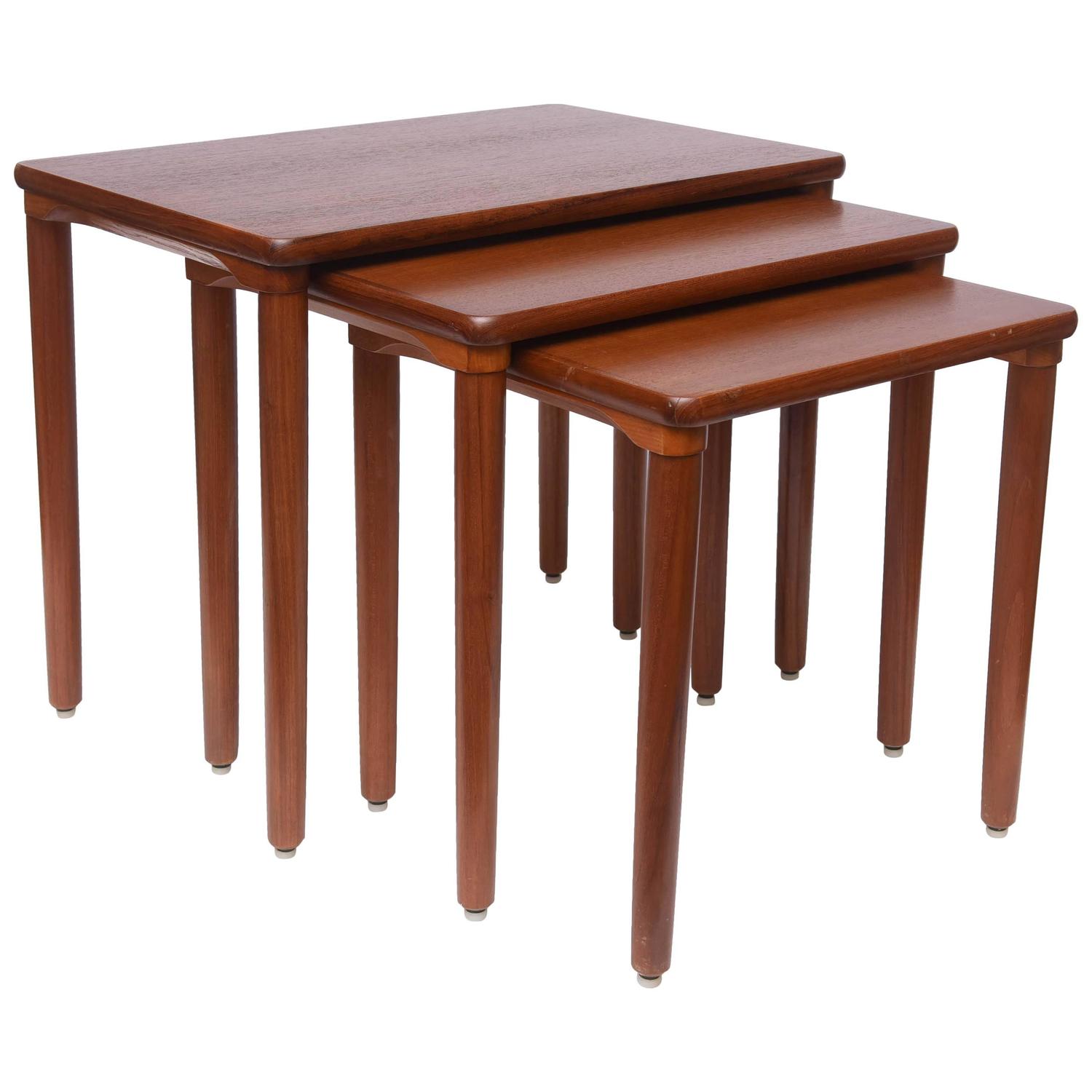 Danish Teak Nesting Tables By Ew Bach 1960s Denmark For Sale At 1stdibs