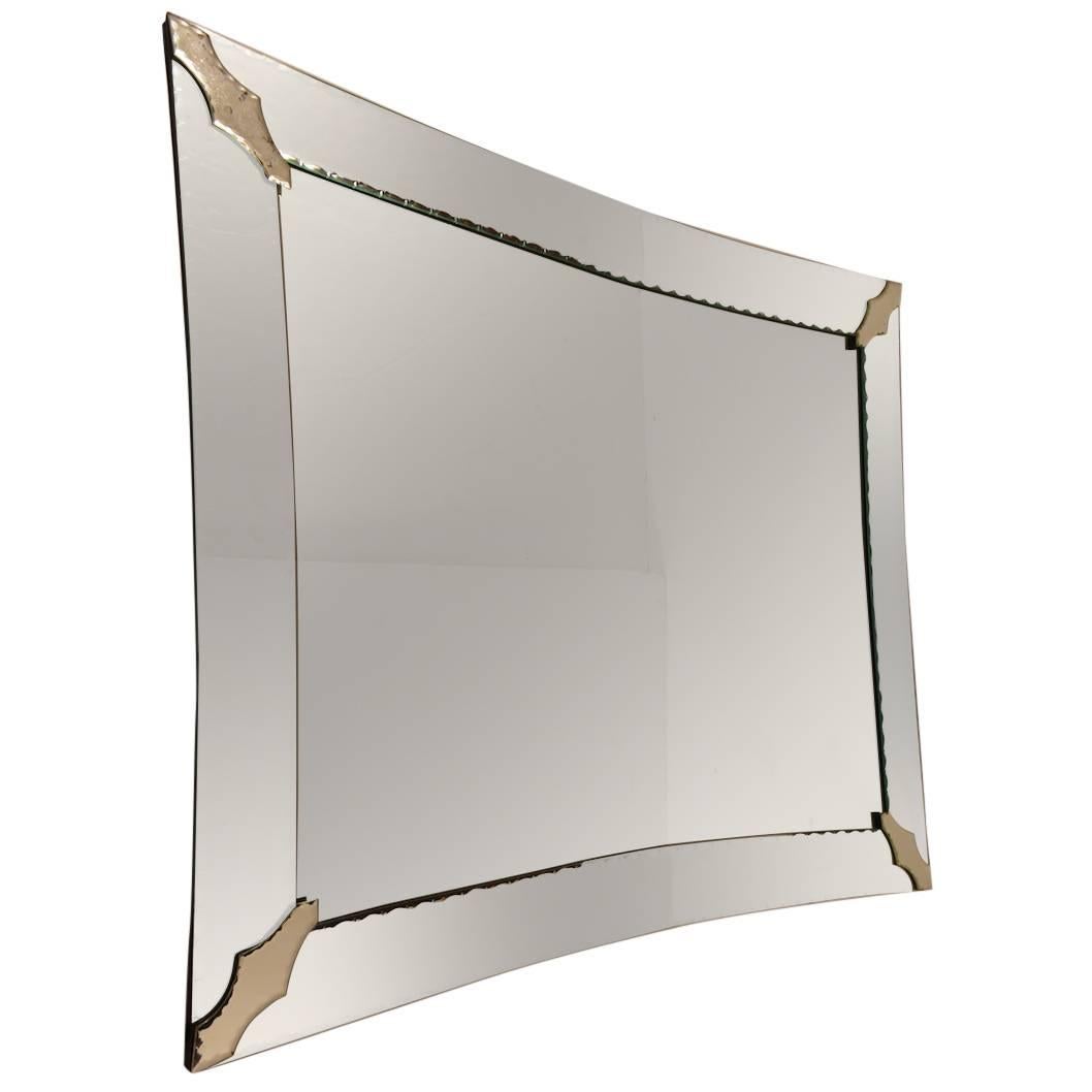 Elegant Shaped Venetian Mirror at 1stDibs