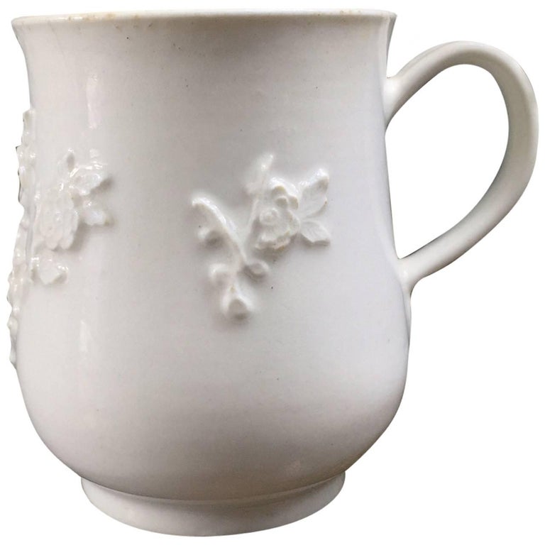 Bow Bell Shape Mug, Rose Flower Sprigging, circa 1755 at 1stDibs