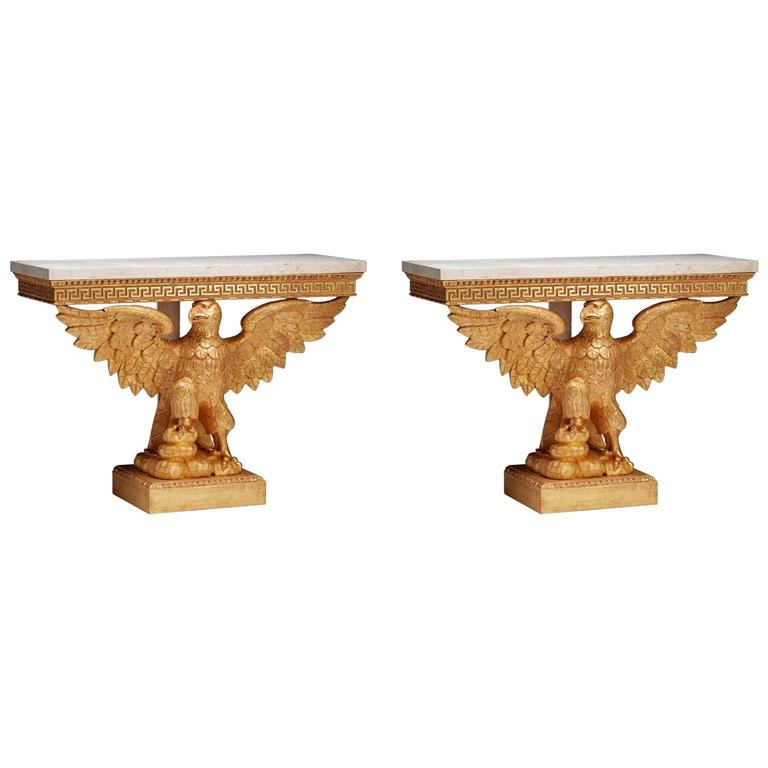 Eagle Console Tables in the manner of William Kent For Sale at 1stdibs