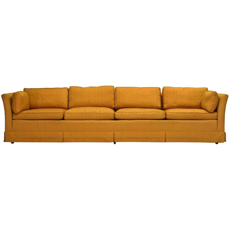 Signed Nine Foot Sofa by Kay Lambeth of Erwin-Lambeth in Jewel Tone ...