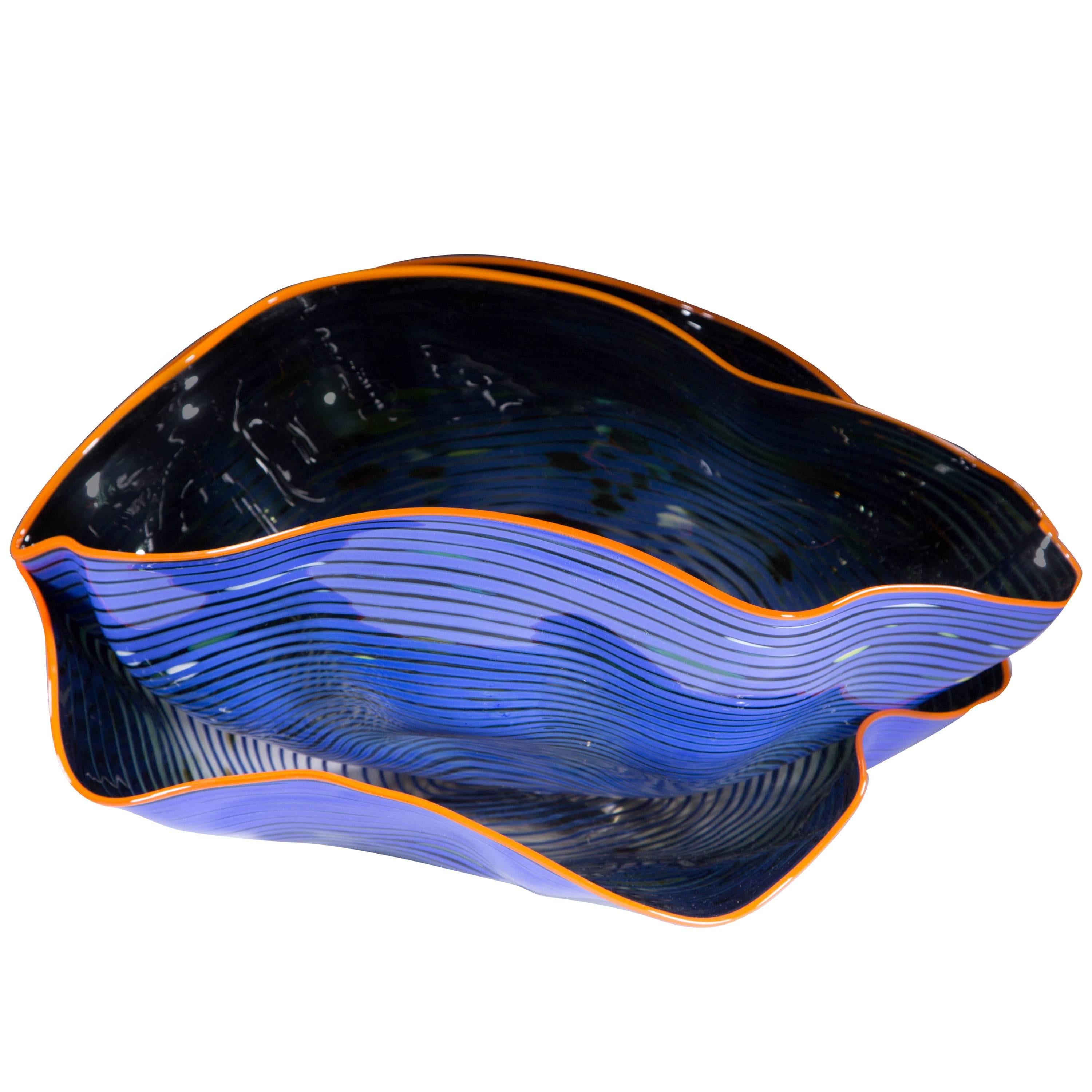 Dale Chihuly Blown Glass Two-Piece Blue Seaform Bowl Set For Sale at ...
