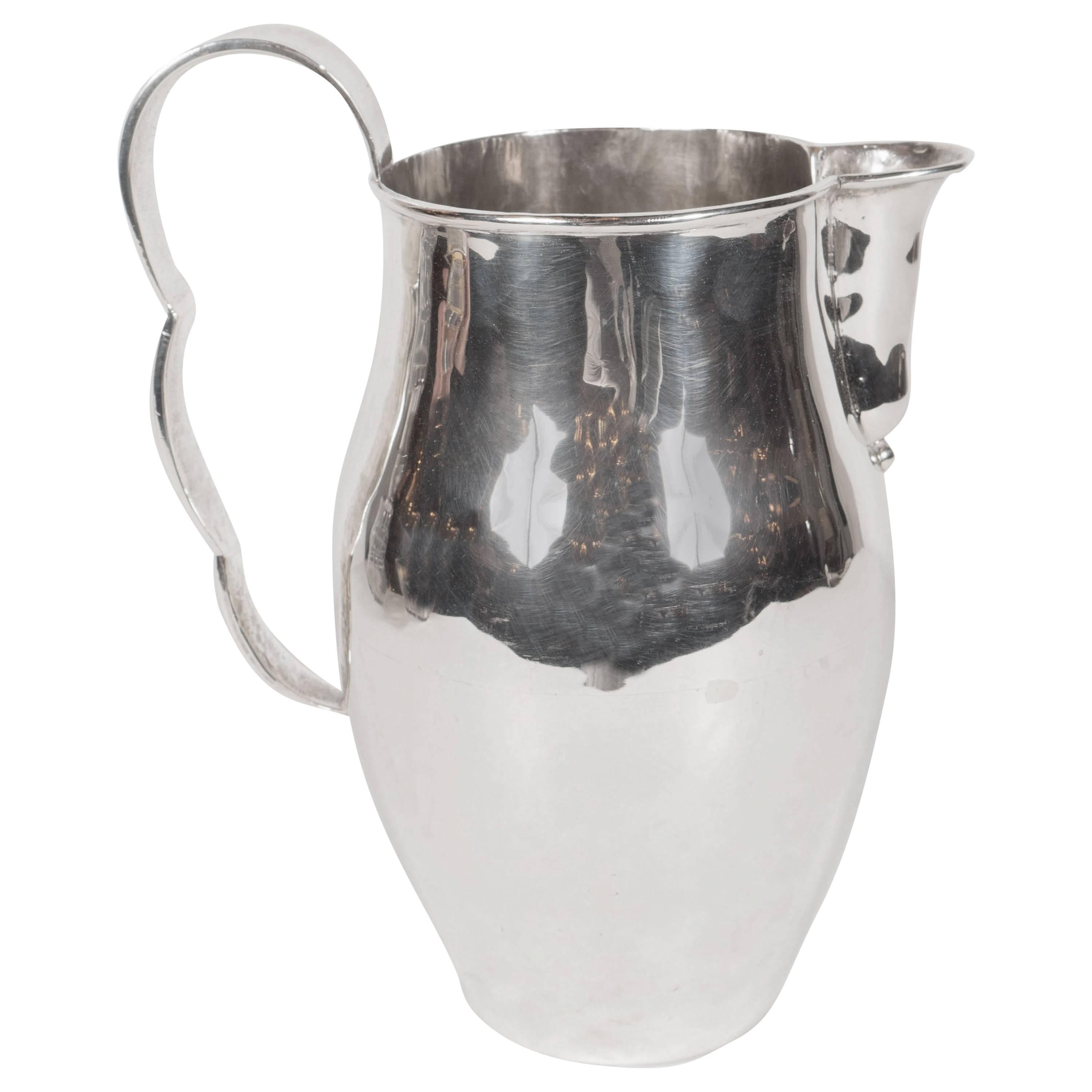 Stunning Handled Pitcher in Hand-Wrought Sterling Silver by William ...