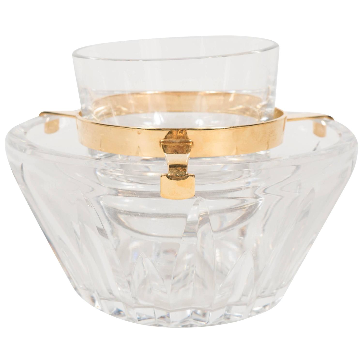 Exquisite Hand-Cut Crystal Caviar Dish and Cooling Bowl by Baccarat at ...