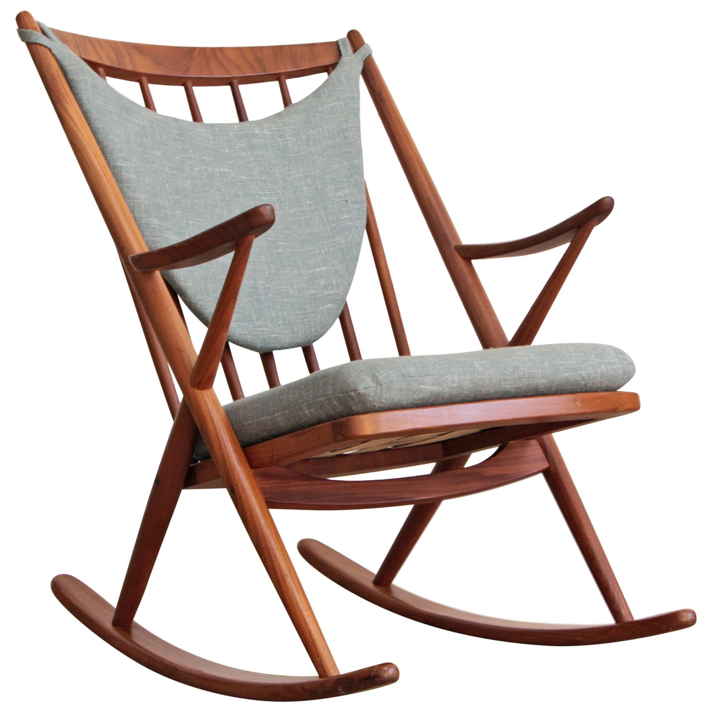 Frank Reenskaug Danish Modern Teak Rocking Chair at 1stDibs | frank ...