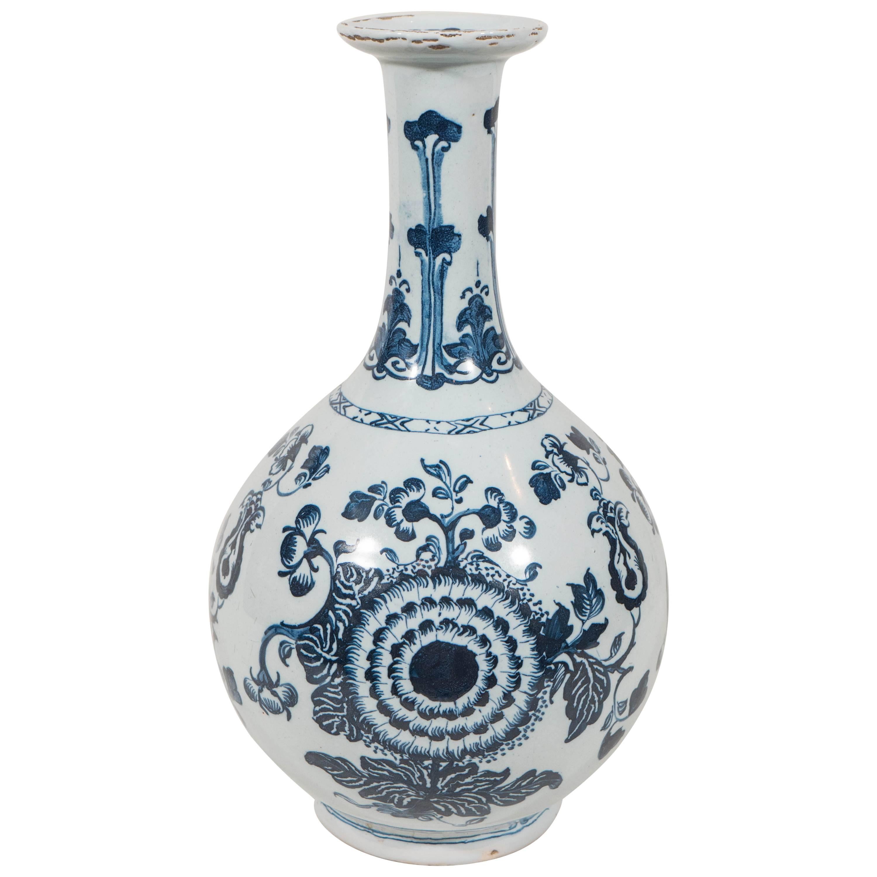 Antique Delft Blue and White Bottle Vase circa 1760 at 1stDibs ...