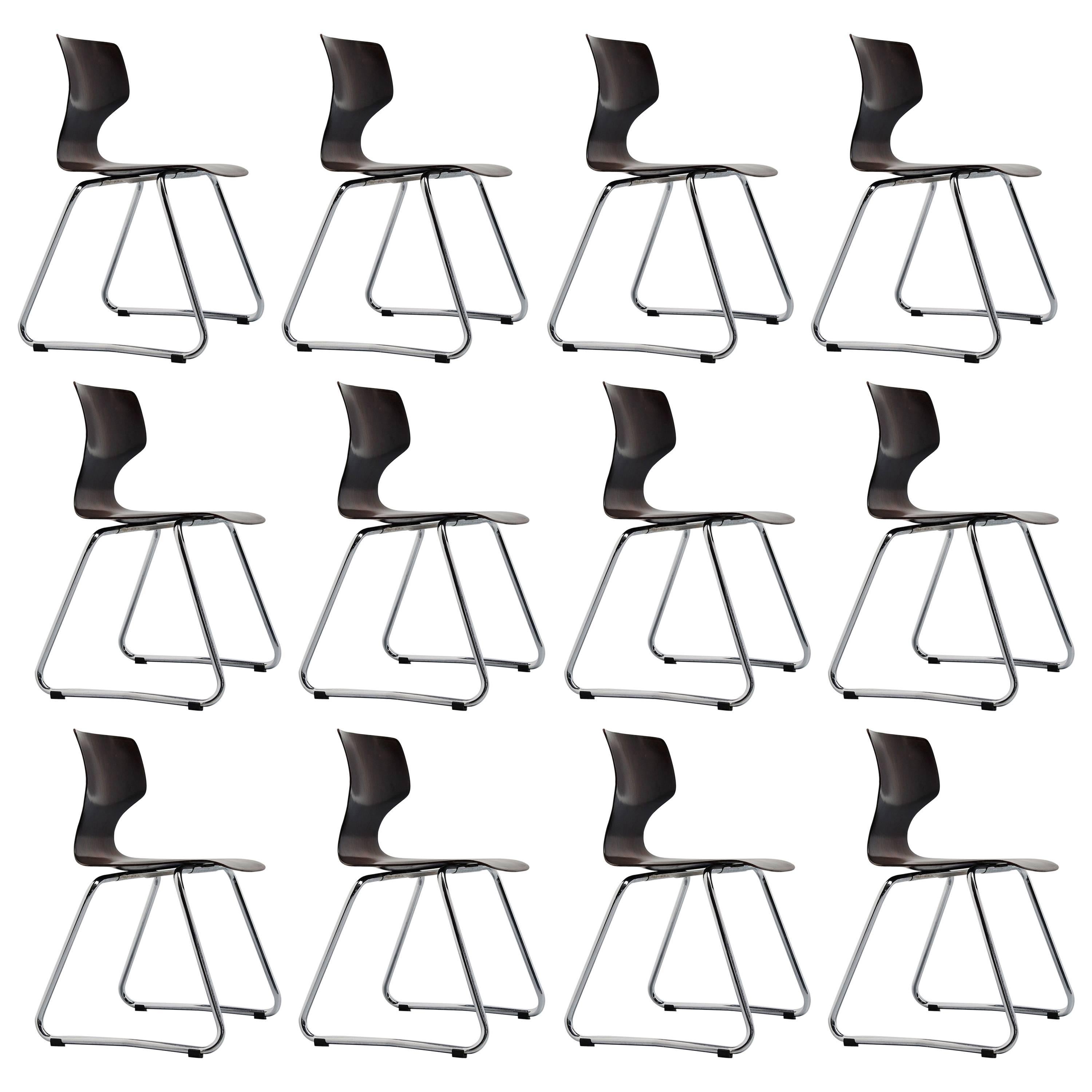 Adam Stegner Stacking Chairs Flototto, Germany, 1960 at 1stDibs