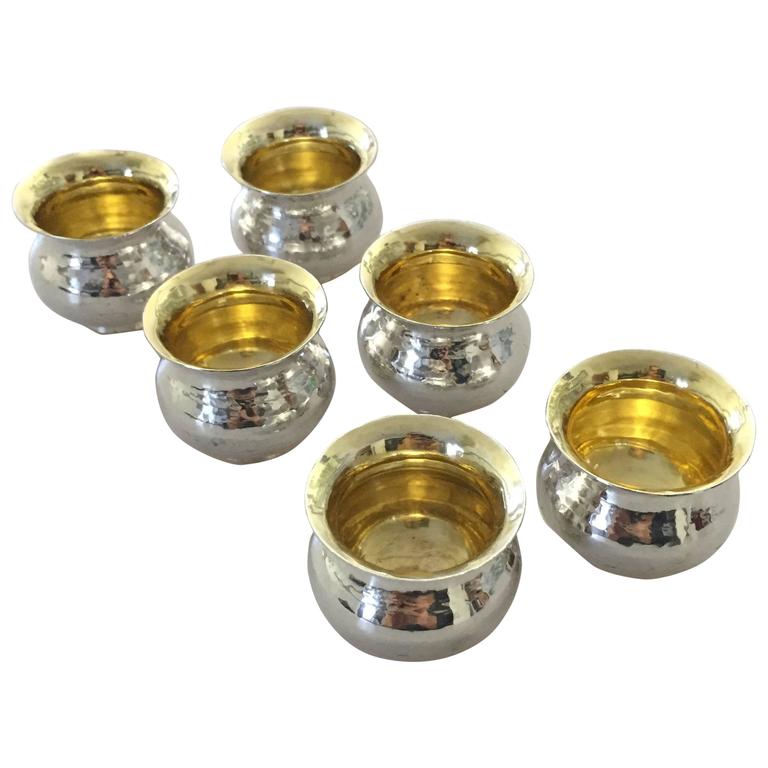 Set of Six Swedish Silver Punch Cups at 1stDibs