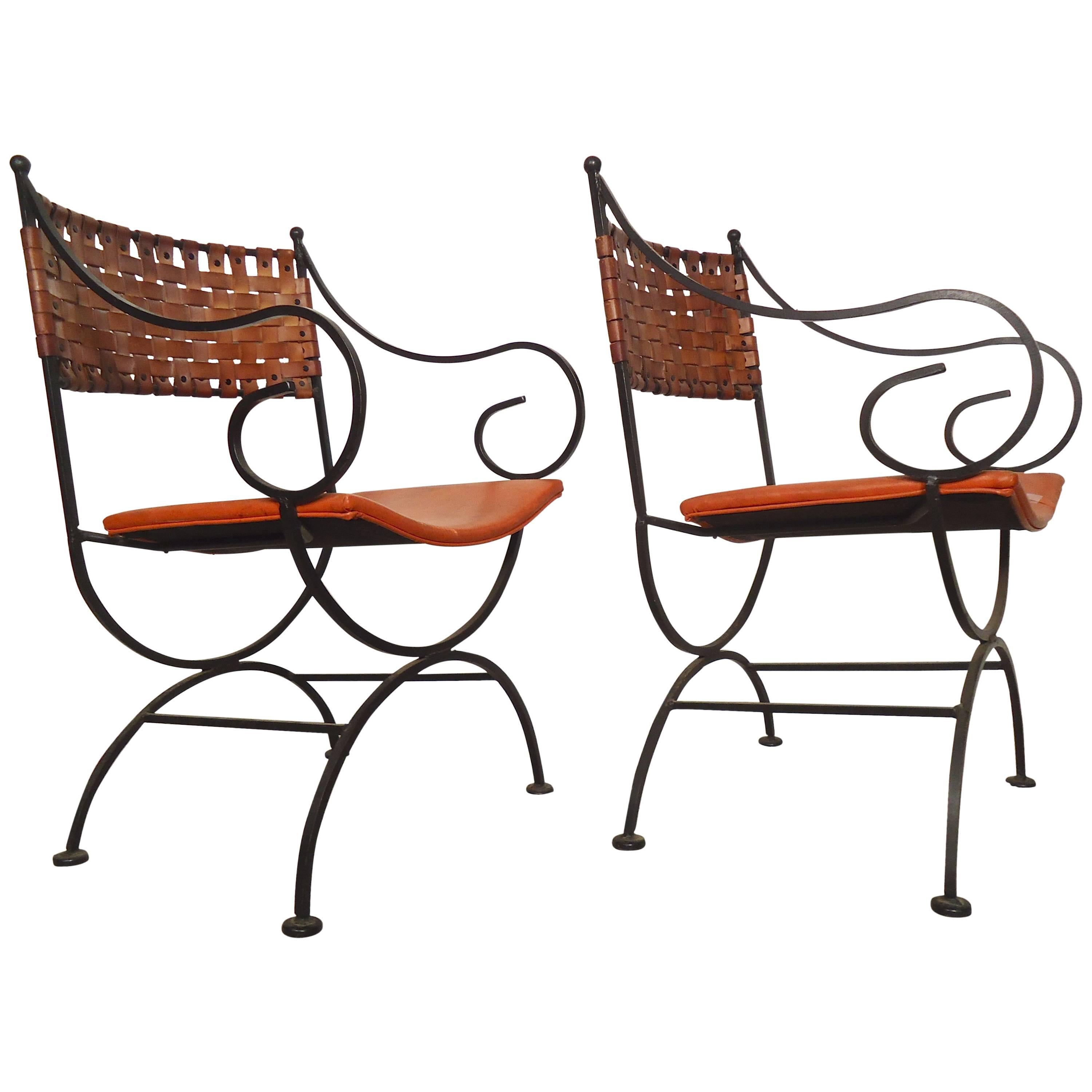 Beautiful Iron Chairs by Shaver-Howard at 1stDibs