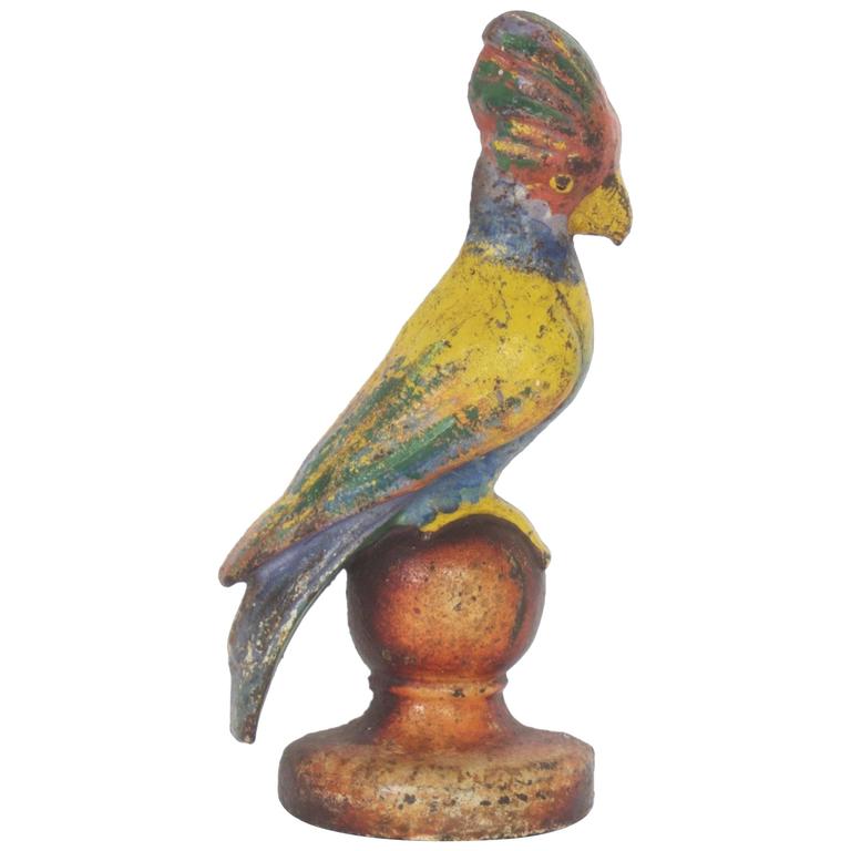 Iron Parrot Doorstop at 1stDibs
