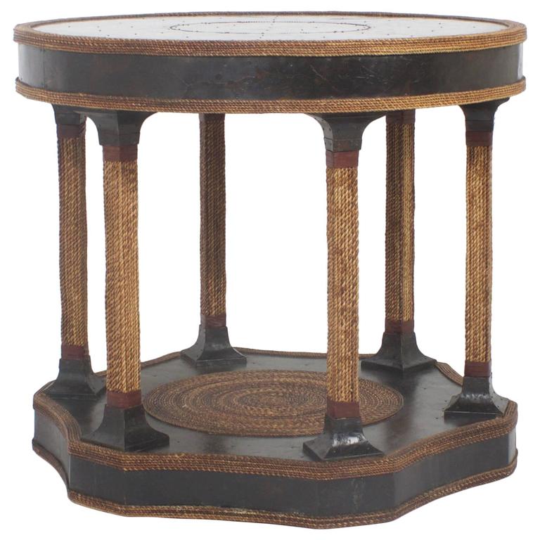 Maitland Smith Round Rope Table at 1stDibs