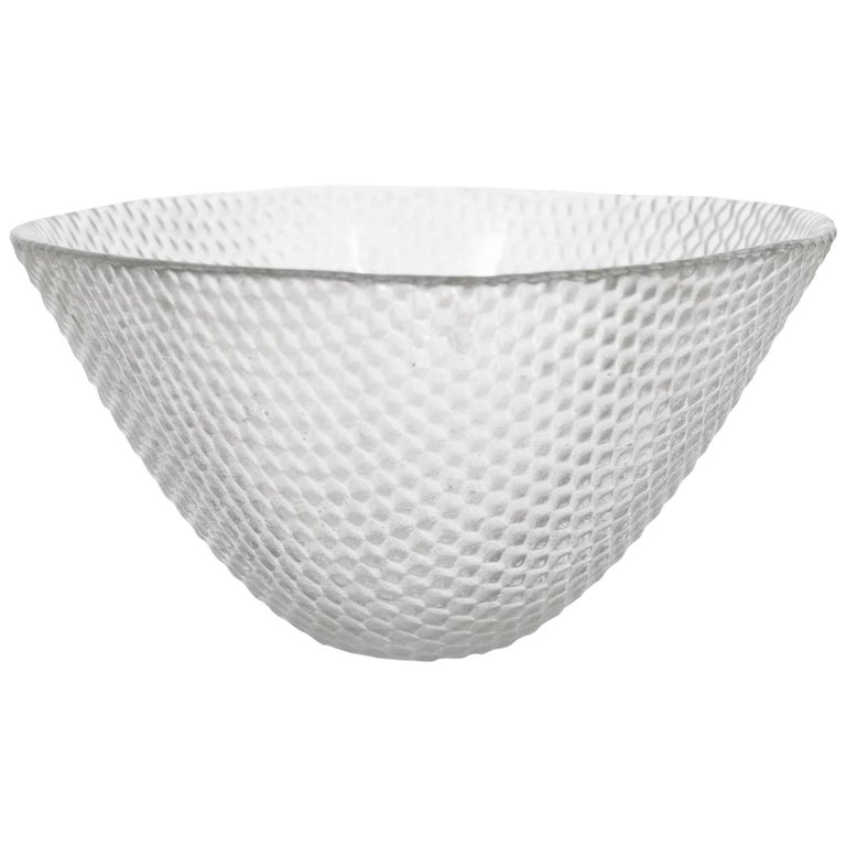 Geometric Glass Bowl For Sale at 1stDibs