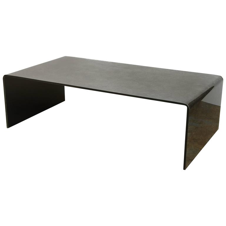 Waterfall Reverse Painted Glass Cocktail Table at 1stDibs