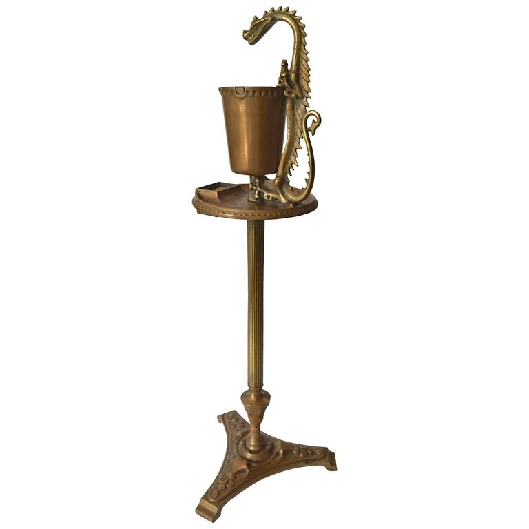 Alfred Dunhill Gilt Bronze Floor Standing Cigar Ashtray, circa 1920s at ...