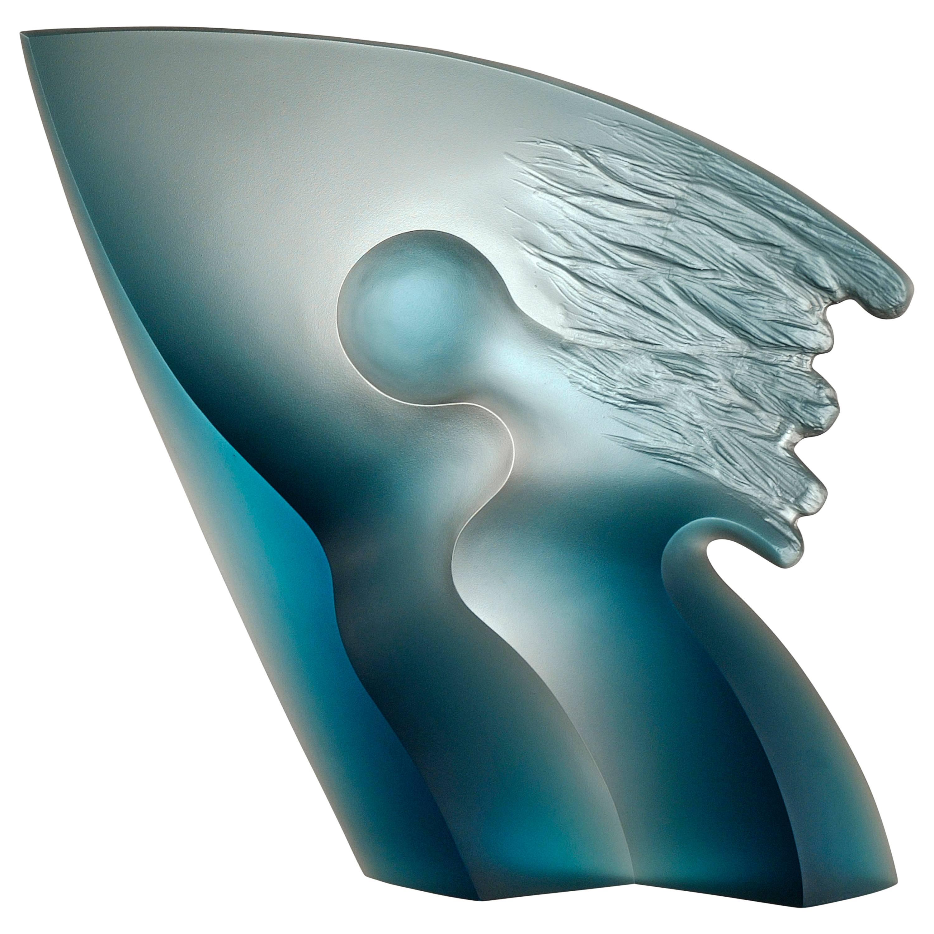 'Vision' Cast Crystal Glass Sculpture For Sale at 1stDibs