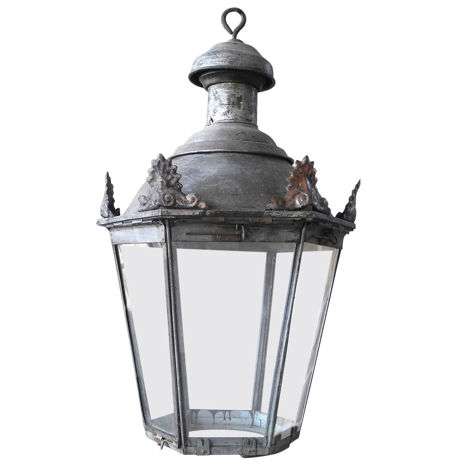 Large Antique French Lantern at 1stdibs