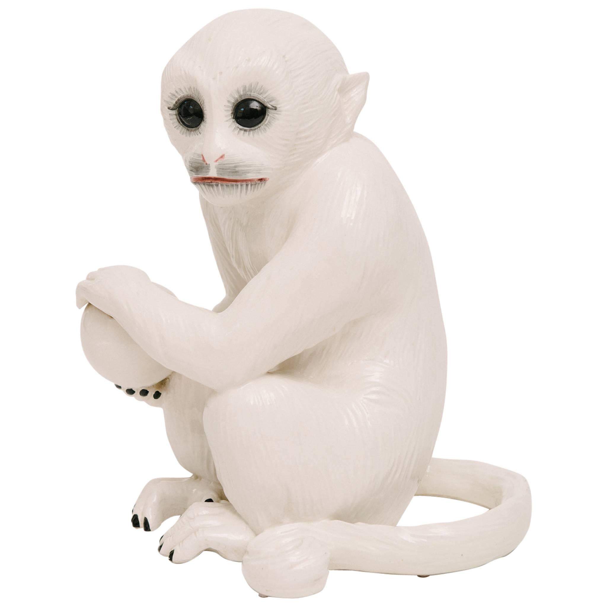Vintage Italian Glazed Pottery Monkey at 1stDibs