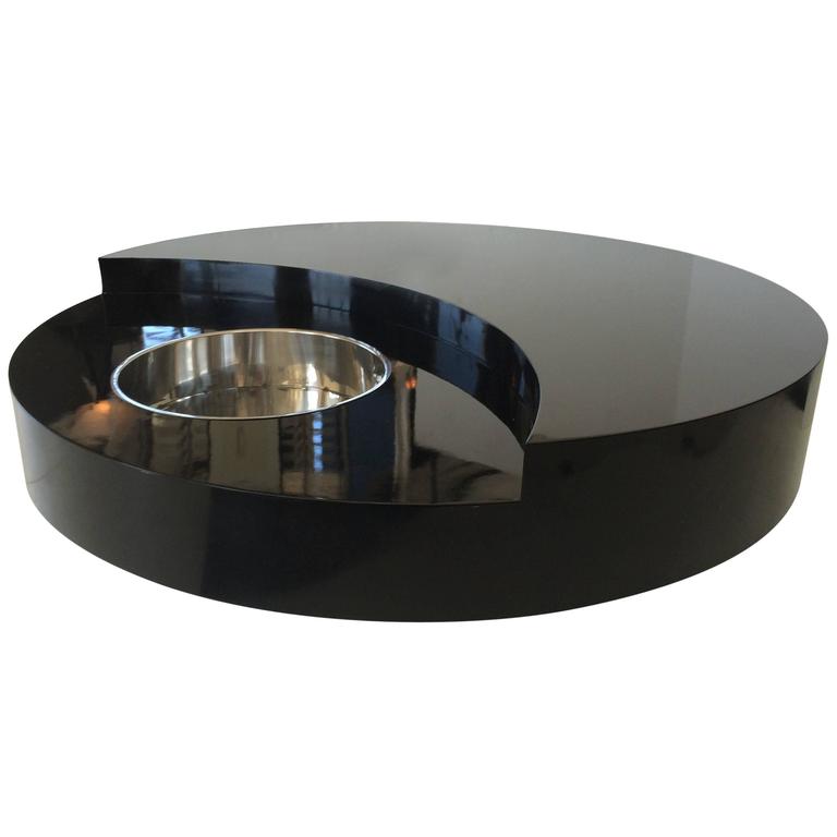Willy Rizzo Revolving Coffee Table, 1960s at 1stDibs