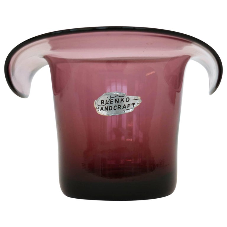 Blenko Glass Top Cowboy Hat For Sale at 1stDibs