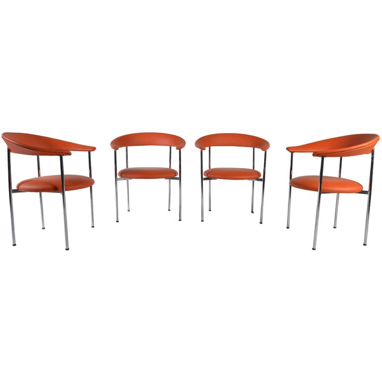 Mid-Century 'Admiral' Dining Chairs by John Yellen I.V. Chair Corp ca ...