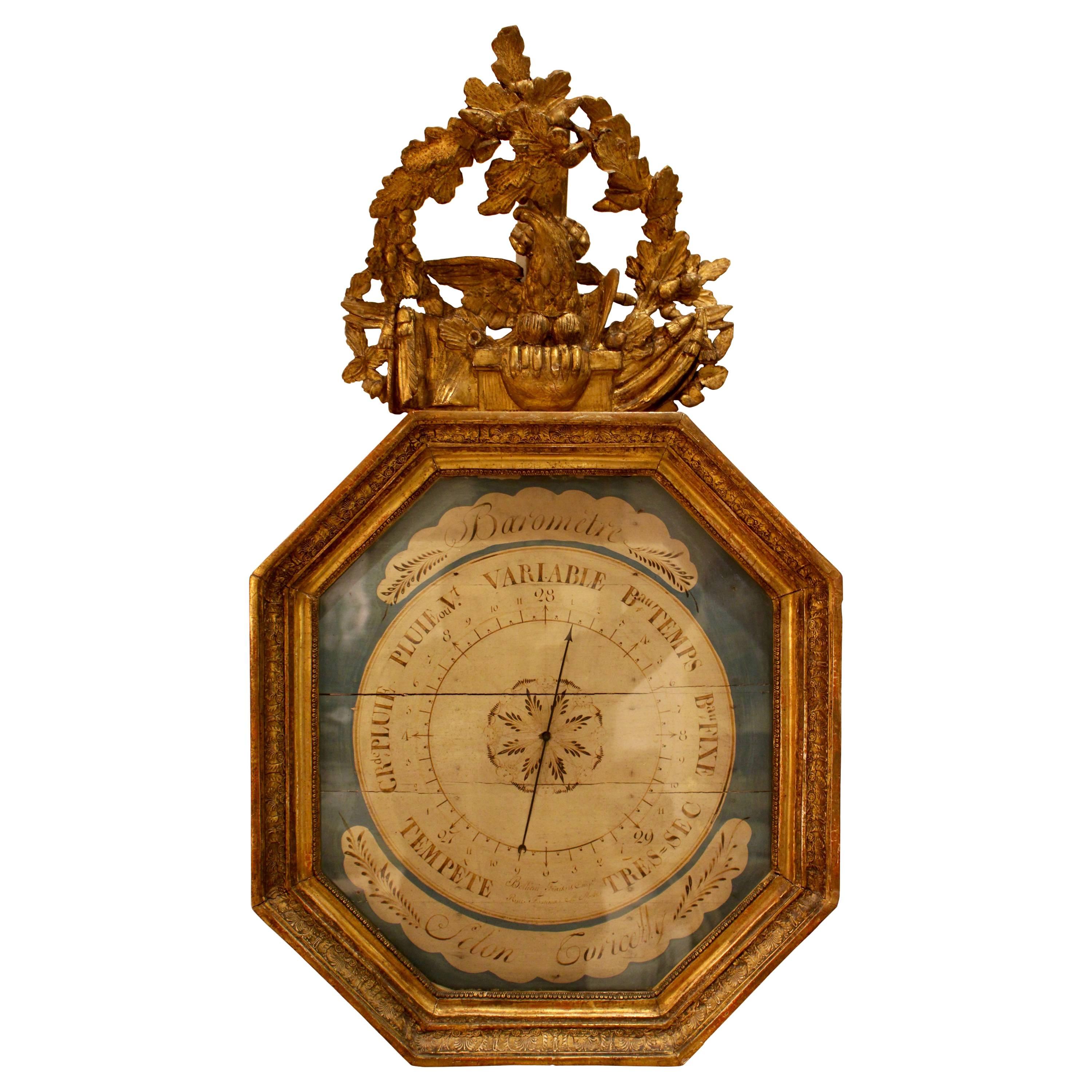 Early 19th Century Giltwood Barometer "Selon Toricelli" For Sale at ...