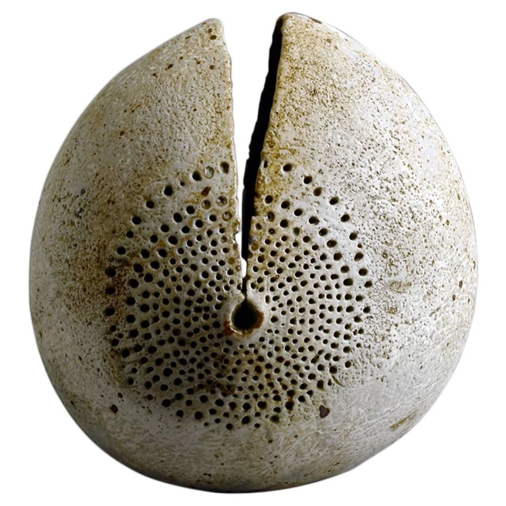 Unique Stoneware Pod Form Vessel by Alan Wallwork at 1stDibs