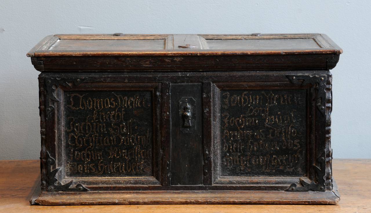 Painted Small Coffer, Northern Europe Early 17th Century For Sale at ...