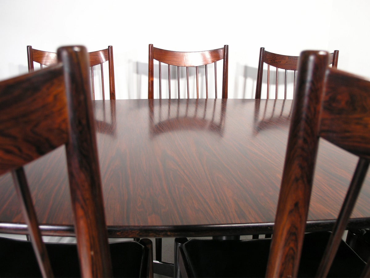 Rosewood dining/boardroom table designed by Robin Day, 1960s For Sale ...