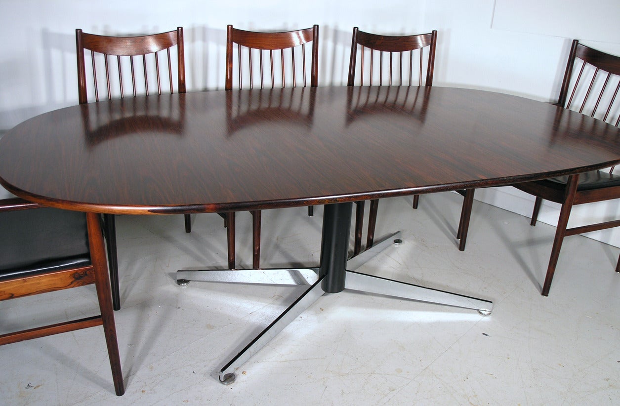 Rosewood dining/boardroom table designed by Robin Day, 1960s For Sale ...