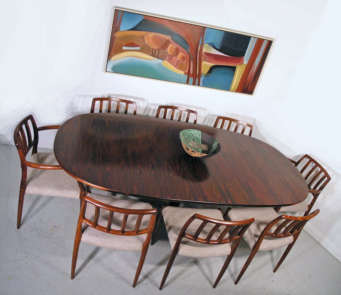 Rosewood dining/boardroom table designed by Robin Day, 1960s For Sale ...
