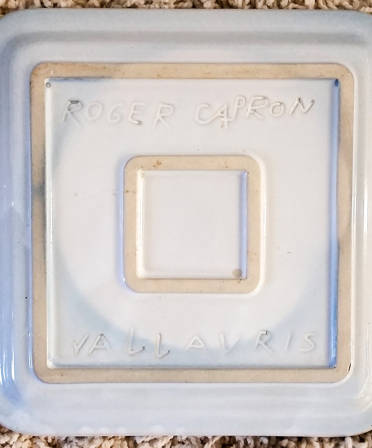 Set of Six Roger Capron Signed Ceramic Tile Wall Hangings at 1stDibs