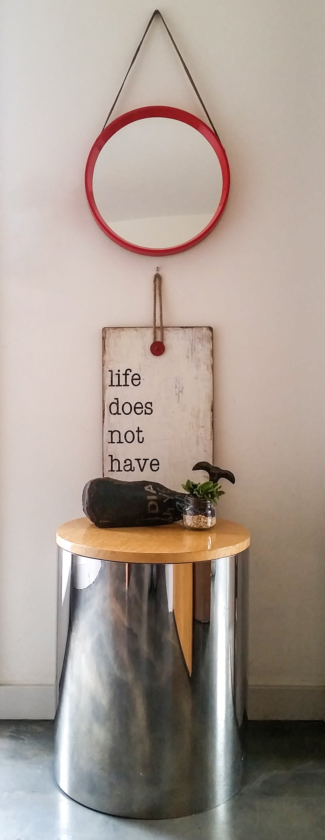 Paul Mayen Bird's-Eye Maple and Chrome Side Table at 1stDibs