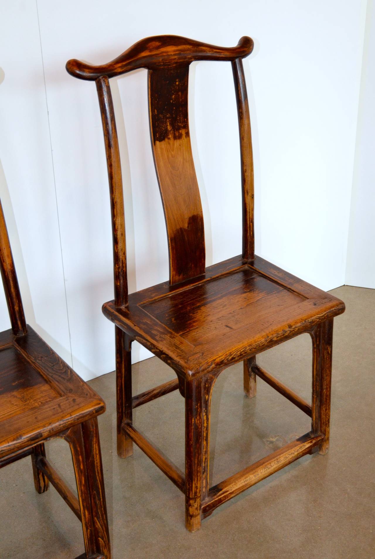 Yoke Crest Ming Style Chairs, Set of Eight at 1stDibs