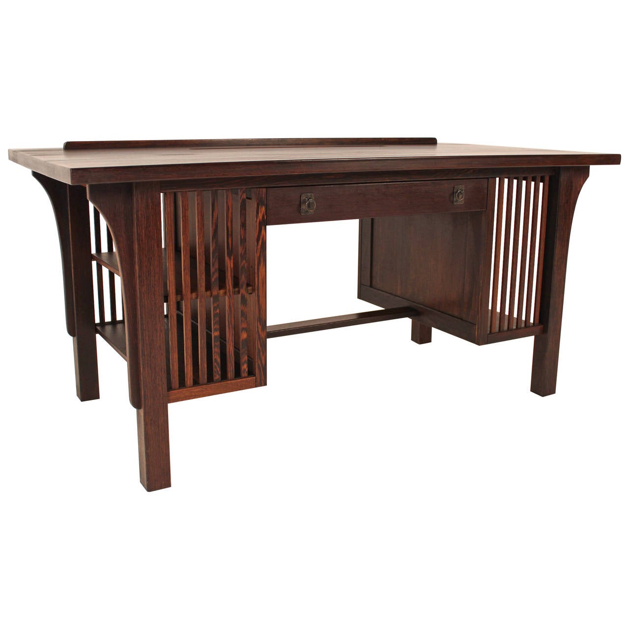 Solid Wenge Arts and Crafts Style Writing Table at 1stDibs