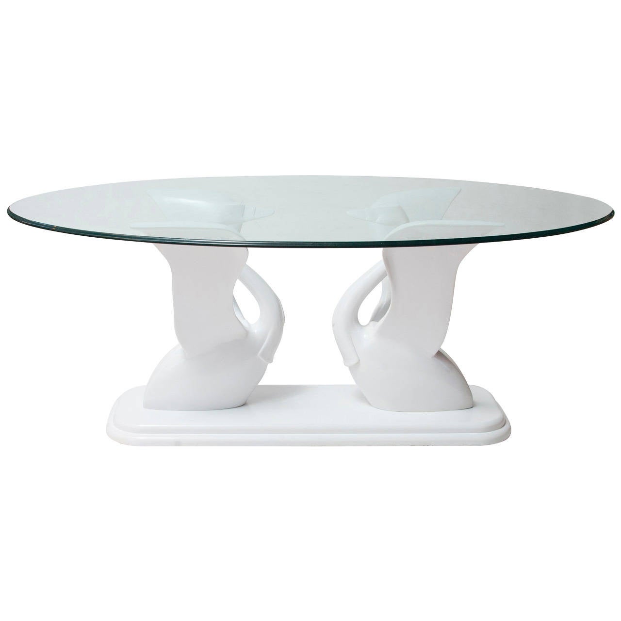 Sculptural Art Deco Swan Dining Table at 1stDibs