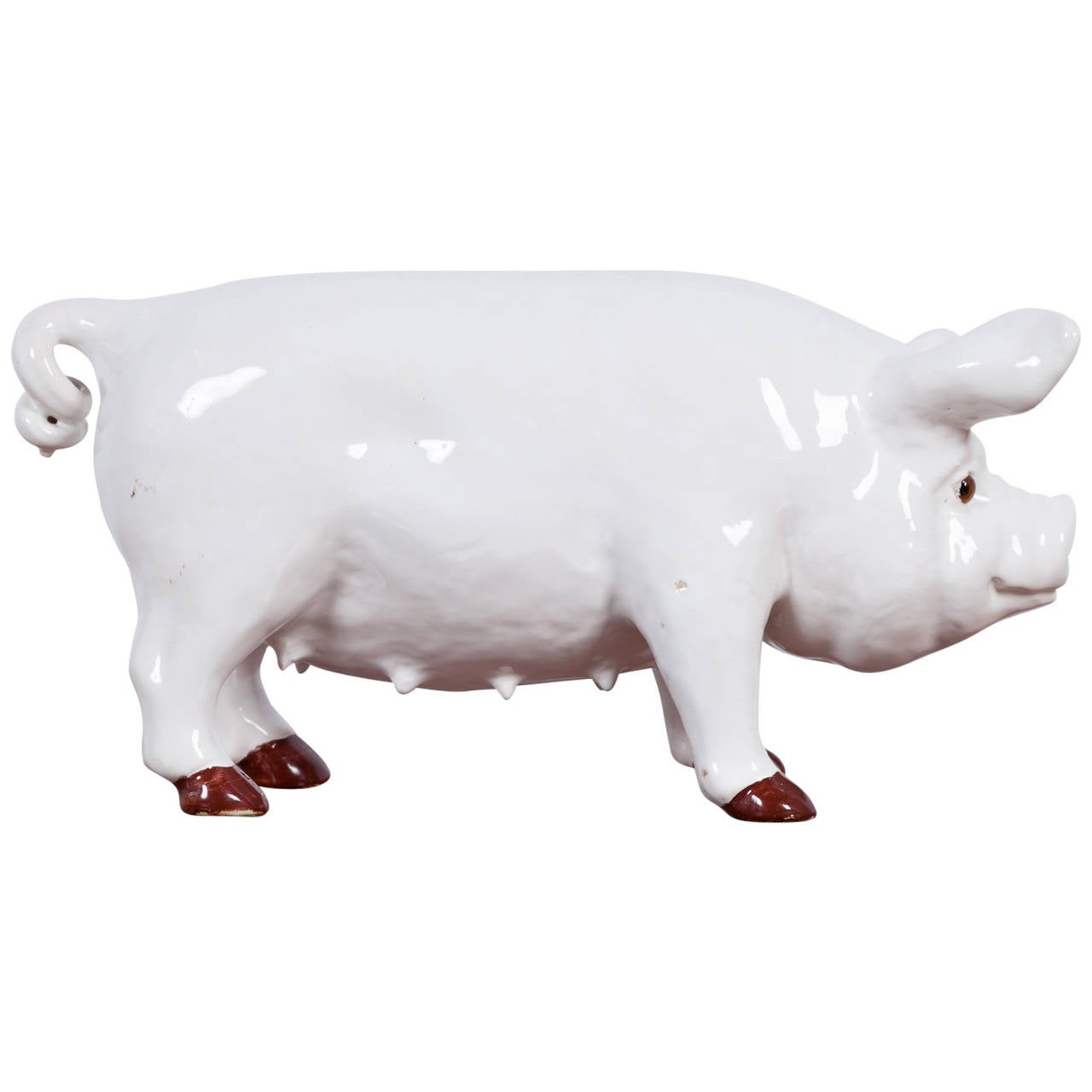 Ceramic Pig, France circa 1940s at 1stDibs