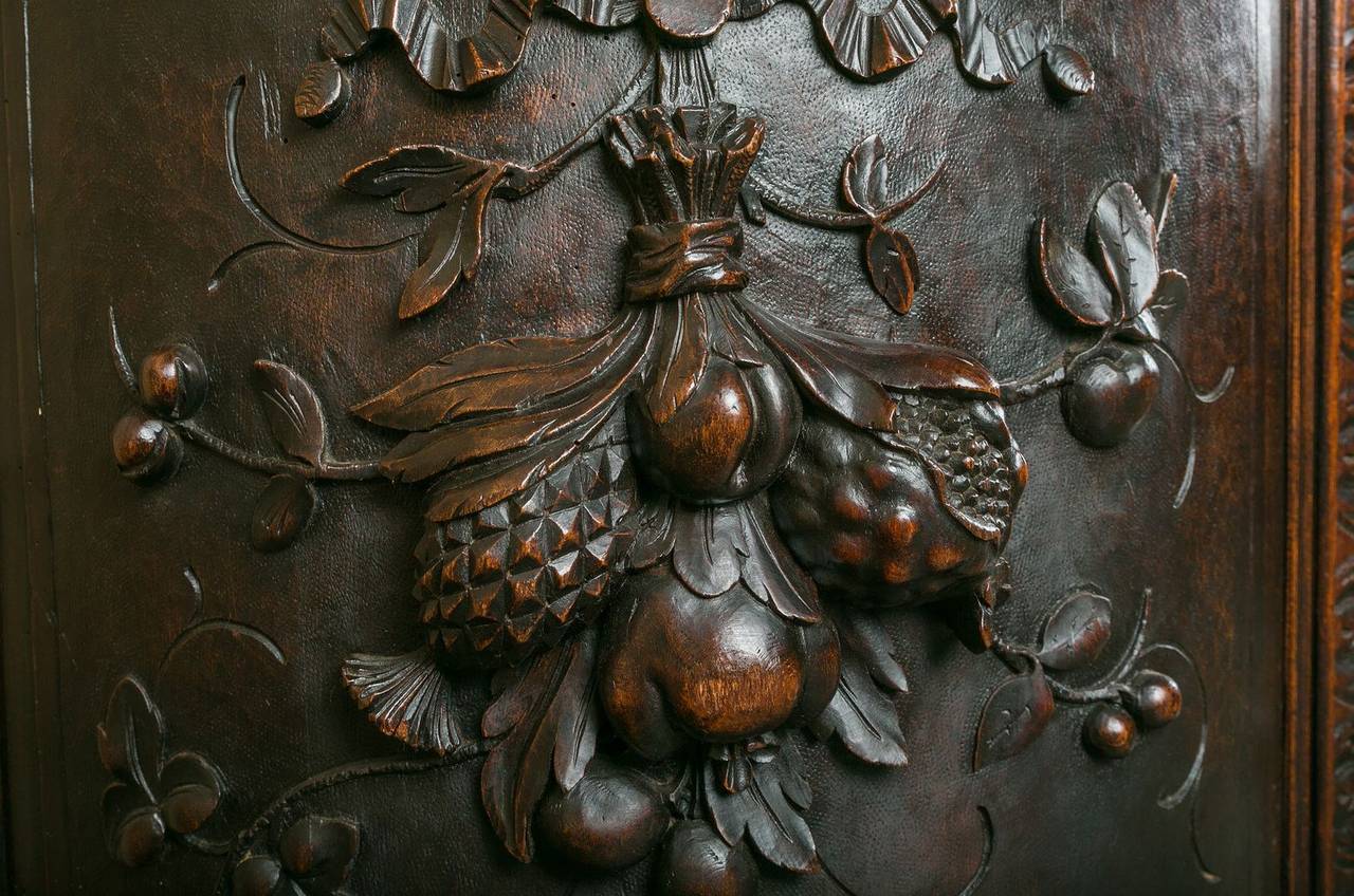 French Louis XIII Style Demilune Hunting Enfilade Buffet at 1stDibs