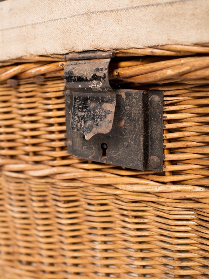 Antique French Wicker Trunk at 1stDibs | antique wicker trunk