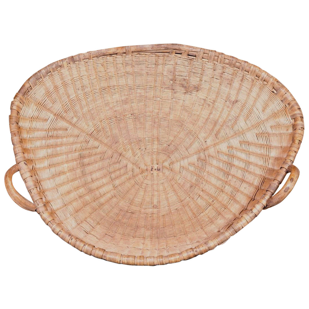 Antique French Winnowing Basket at 1stDibs | winnowing basket for sale ...