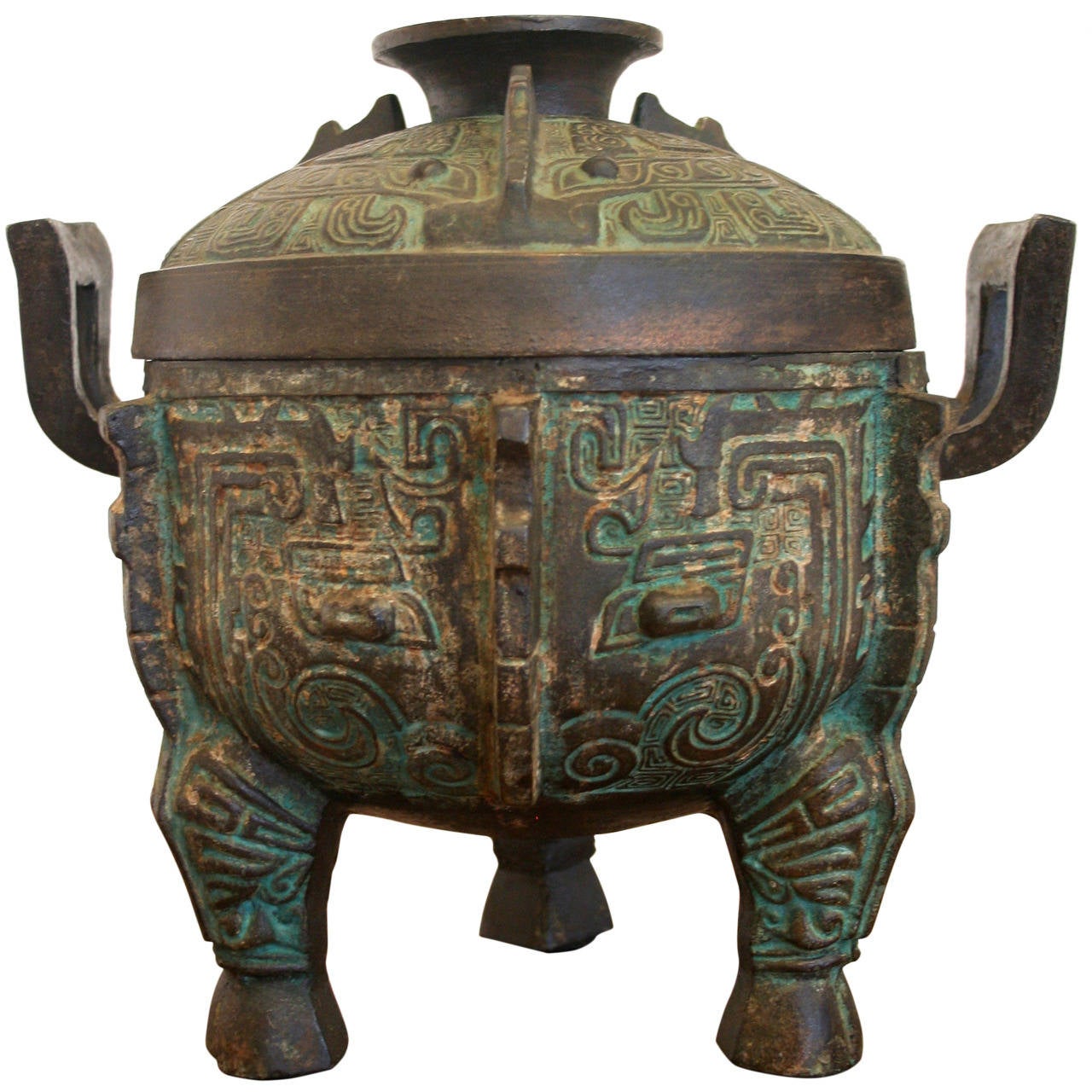 Cast Copper Ice Bucket in the Manner of James Mont at 1stDibs