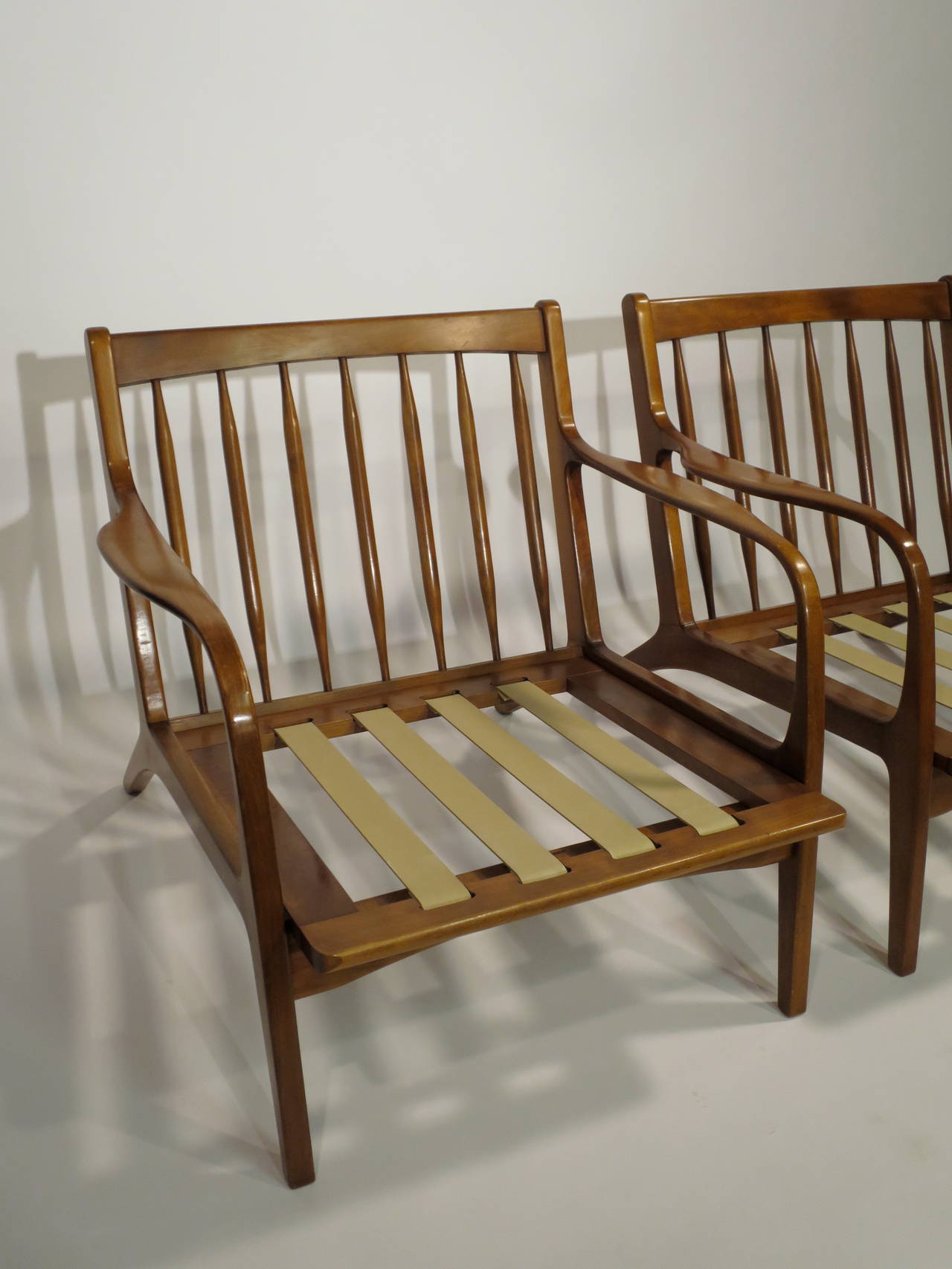 Pair of Danish Modern Lounge Chairs at 1stDibs